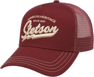 Stetson Since 1865 Trucker Cap One Size (ca. 56-60 cm) Herren - Schirm & Front aus 100% Baumwolle - Gr&ouml;&szlig;enverstellbar - Meshcap mit Netzeinsatz - Schirml&auml;nge 