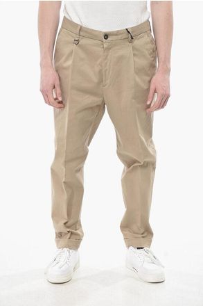 Paolo Pecora DUOMO Stretch Cotton Chino Trousers with Single Pleat size 46
