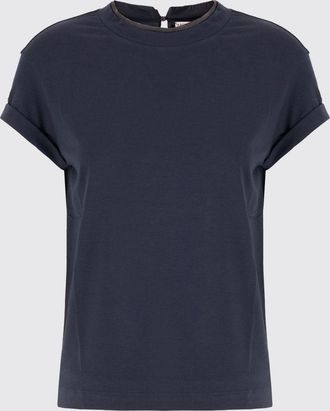 Brunello Cucinelli T-Shirt BRUNELLO CUCINELLI Damen Farbe Blau