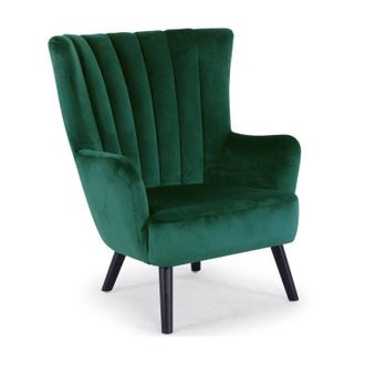 Paris Prix Fauteuil Scandinave Velours Velvet 94cm Vert