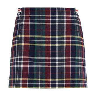 Thom Browne Karierte Woll-Minirock - - Skirts - Damen - Mehrfarbig - XS