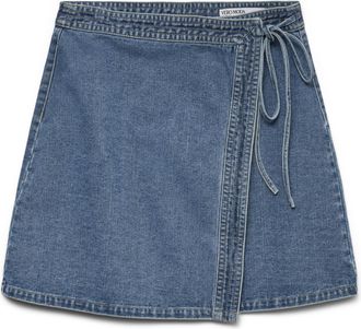 Vero Moda Vmliza Mr Short Denim Wrap Skirt Ga Noos