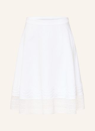 HUGO BOSS Rock Vadora Mit Spitze weiss