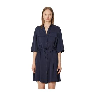 Maison Kitsun&eacute; Double Pocket Mini Dress - - Dresses - Damen - Blau - M