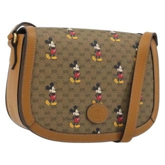 Gucci Pre-owned Micro Small GG Canvas Umh&auml;ngetasche - - Pre-owned - Damen - Braun - ONE SIZE