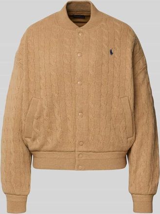 Polo Ralph Lauren Regular Fit Bomberjacke mit Kaschmir-Anteil in Strick-Optik