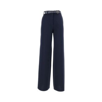 Max Mara Femme, Pantalons, Bleu, Taille: 36 FR Pantalon Cady