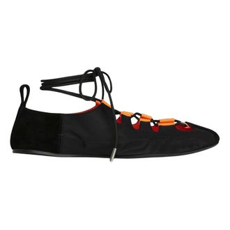 Alaia Femme, Chaussures, Noir, Taille: 39 EU Ballerines Lac&eacute;es Pliables