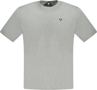 North Sails Klassisches Baumwoll-Crew-Neck-T-Shirt - - Tops - Herren - Grau - L