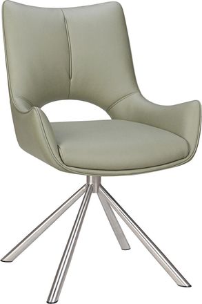 CARRYHOME Stuhl, Grün, Edelstahl, Metall, Textil, Drehkreuz, 57x85.5x62 cm, Typenauswahl, Sitzfläche 360° drehbar, inklusive Armlehnen, Stühle