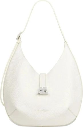 Courr&egrave;ges Femme, Sacs, Blanc, Taille: ONE Size Sac bandouli&egrave;re &agrave; boucle logo