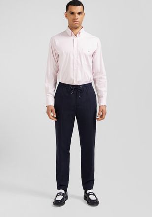 Eden Park Chemise En Popeline De Coton Rose &Agrave; Rayures B&acirc;ton Coupe Regular