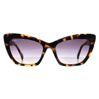 Max Mara Cat Eye Womens farbige Havanna Rauch grau Gradient MM0063 Logo14