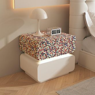 Generic Nachttisch aus Leder, moderner Nachttisch mit 2 Schubladen, luxuri&ouml;se Schlafzimmerm&ouml;bel, Sofa-Beistelltisch, moderner Nachttisch for Schlafzimmer, Woh
