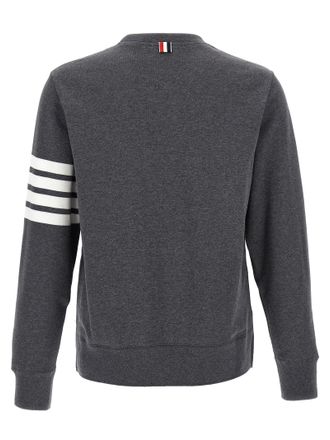 Thom Browne 4-Bar Stripe Cotton Sweatshirt - Gray