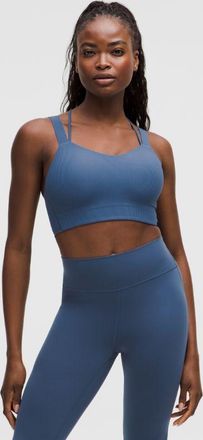 lululemon Soutien-gorge long Like a Cloud Maintien léger, bonnets D et DD pour Femmes - Bleu - Taille 10