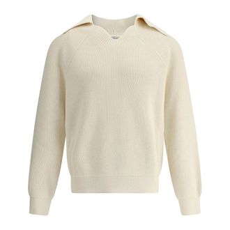 Bottega Veneta Herren, Strickwaren, Wei&szlig;, MGr&ouml;&szlig;e