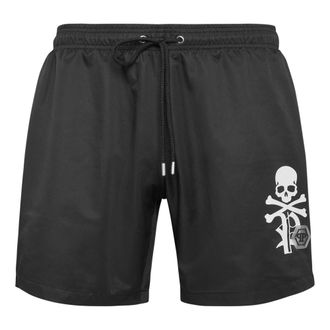 Philipp Plein Homme, Maillots de bain, Noir, Taille: 2XL Short Swim Boxer Skull&Bones