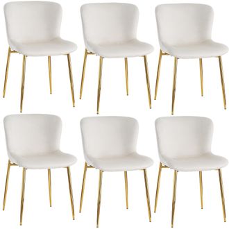 Generic Esszimmerstuhl mit R&uuml;ckenlehne Metallf&uuml;&szlig;en Loungesessel f&uuml;r Wohnzimmer K&uuml;che Schlafzimmer B&uuml;ro Caf&eacute; Modernes Polsterstuhl aus Samt bis 150 kg belastba