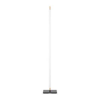 Eglo LED Stehlampe Camacho, 1 flammige Stehleuchte dimmbar, Standleuchte aus Stahl, Holz und Kunststoff, Wohnzimmerlampe, B&uuml;rolampe in Schwarz, Natur, Wei&szlig;