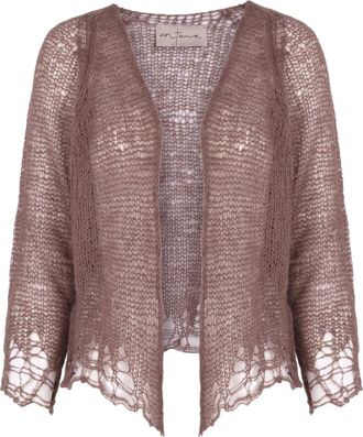 Cortana Femme, Pulls, Violet, Taille: 42 FR Veste Tricot&eacute;e Ajour&eacute;e