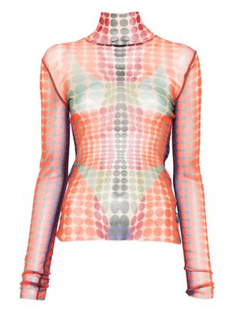 Jean Paul Gaultier patterned top - Orange