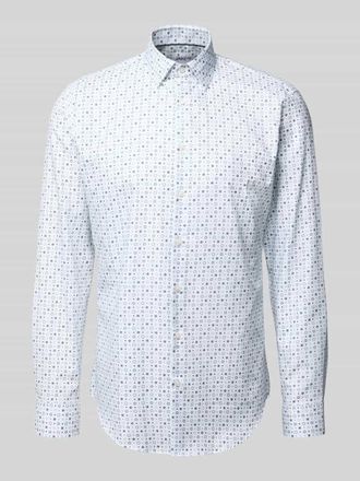 Jake*s Slim Fit Business Hemd aus Baumwolle mit Kentkragen