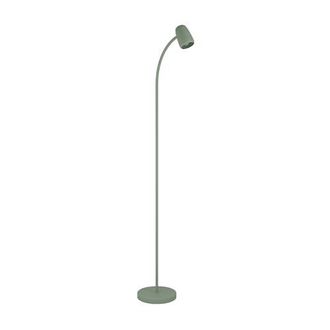Eglo Lampadaire salon Carlo, lampe de lecture orientable sur pied, luminaire avec bras flexible, m&eacute;tal vert, douille E14, H 170 cm