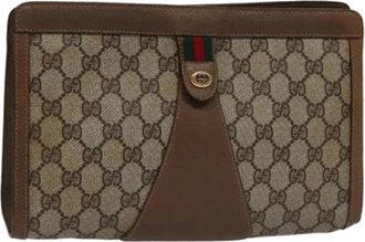 Gucci Pre-owned Cuir pochettes-minaudieres - Femme - Pre-owned - Beige - Taille: ONE Size