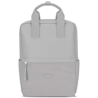 Expatri&eacute; Rucksack Damen Grau - Mila - Daypack aus Baumwoll Canvas - Tagesrucksack Klein f&uuml;r Freizeit & Business - 12 Liter Tasche mit 15 Zoll Laptopfach