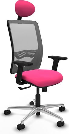 Piqueras y Crespo Rosa Zulema Computerstuhl mit 2D-Armen, h&ouml;henverstellbarer Lendenwirbelst&uuml;tze und festem Kopfteil, ausgestattet mit 3 Positionen und Schneidschaum, Gr