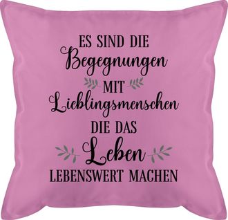 Shirtracer Kissen 50x50 - Freund - Lieblingsmensch Geschenk - Lieblingsmenschen Geschenke - Seelenverwandt - 50 x 50 cm - Pink - Bester f&uuml;r Freunde seelenverwand