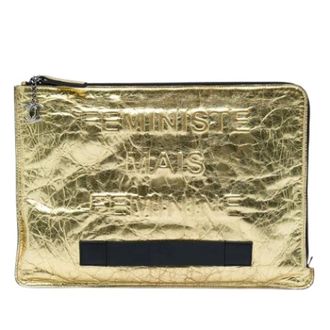 Chanel Sac pochette vintage doccasion - Femme - Pre-owned - Jaune - Taille: ONE Size