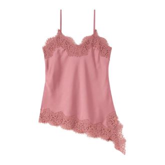 Oltre Femme, Tops, Rose, Taille: 48 FR Top Lingerie Asym&eacute;trique