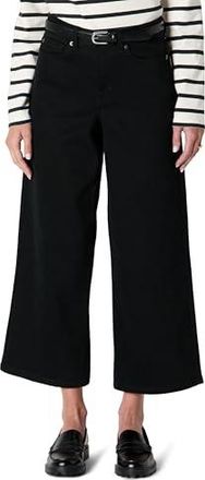 Amazon Essentials Jean Jambes Larges, Taille Haute et Faible &Eacute;lasticit&eacute; Femme, Noir, 40-42