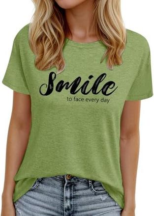 Generic T-shirt Imprim&eacute; Femme Col V T-shirt &agrave; Manches Courtes avec Impression Comme Haut D&eacute;t&eacute; D&eacute;contract&eacute; Pour Les Loisirs &Agrave; La Mode T-shirts Pour Femmes T-sh