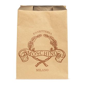 Moschino Femme, Sacs, Beige, Taille: ONE Size Pochette Enveloppe avec Logo