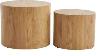 Miliboo Miliboo - Ovale Couchtische aus hellem Holz (2er-Set) woody