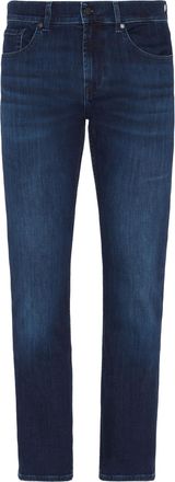 7 For All Mankind Herren Slimmy Luxe Performance Dark Blue Jeans, Dark Blue, 32W EU