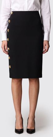 Versace Hoch taillierter Midi-Bleistiftrock aus Stretch-Viskose mit Kn&ouml;pfen