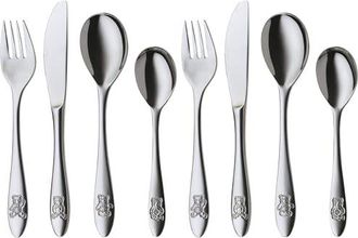 Silit Pezzy Kinderbesteck Set 4-teilig, Kinderbesteck Edelstahl, Besteck Kinder ab 3 Jahre, Crominox poliert, sp&uuml;lmaschinengeeignet (Packung mit 2)