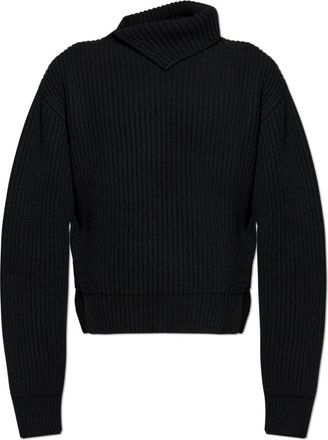 Jil Sander Homme, Pulls, Noir, Taille: M Pull à col roulé en laine