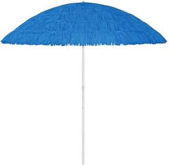 vidaXL Parasol de Plage Hawaii Abri de Soleil Parasol de Jardin Parasol de Patio Terrasse Ext&eacute;rieur Anti-UV Anti-d&eacute;coloration Bleu 300 cm