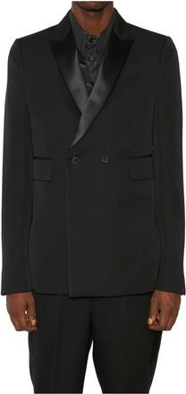 SAPIO Sapio, Homme, Costumes, Noir, Taille: M Veston crois&eacute; &agrave; col ch&acirc;le