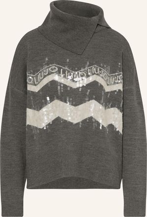Liu Jo Liu Jo Pullover Mit Pailletten grau