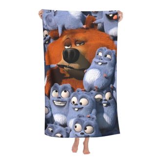 Hdadwy Grizzy und die Lemminge Tabodi Badetuch, schnell trocknend, Strandtücher, saugfähig, weicher Waschlappen oder Yoga, Spa, Sportbad, Pool, Camping, Swim