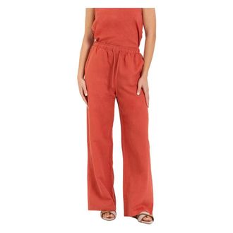 Kocca Femme, Pantalons, Brun, Taille: 36 FR Pantalon large taille haute