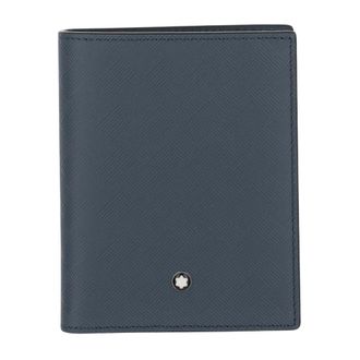 Montblanc Leder Kartenetui mit Ring - - Accessories - Herren - Blau - ONE SIZE