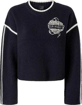 Pinko Pinko, Damen, Strickwaren, Blau, XSGröße