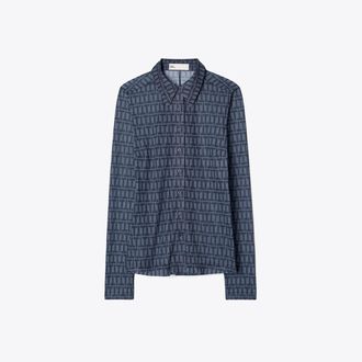 Tory Burch Cr&ecirc;pe-Poloshirt